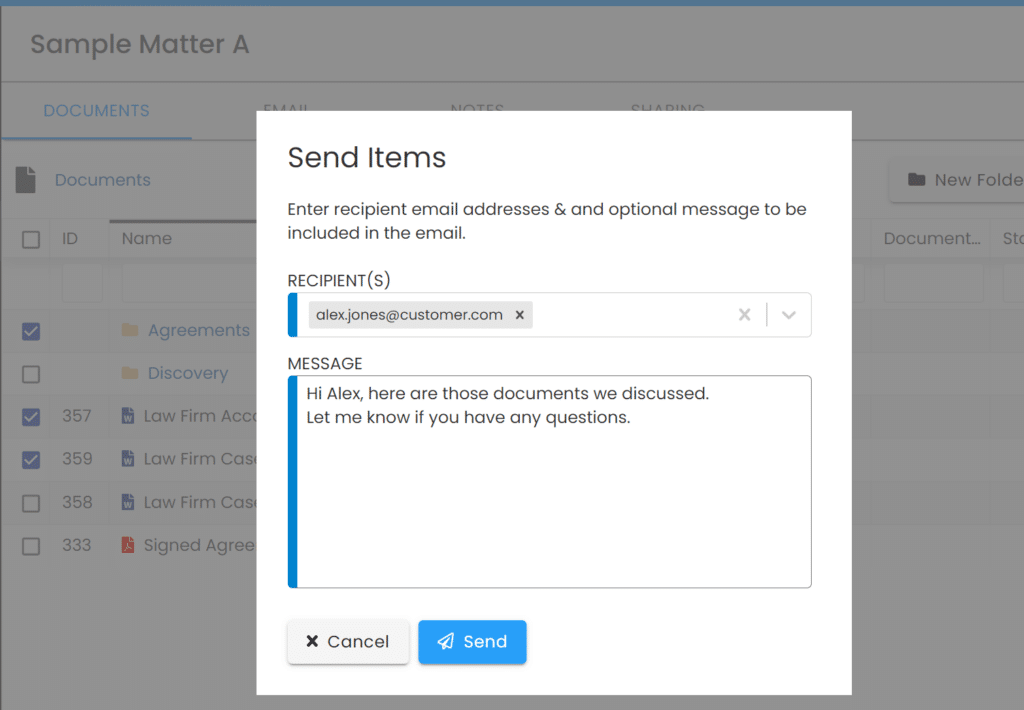 LexWorkplace Guide: External Sharing