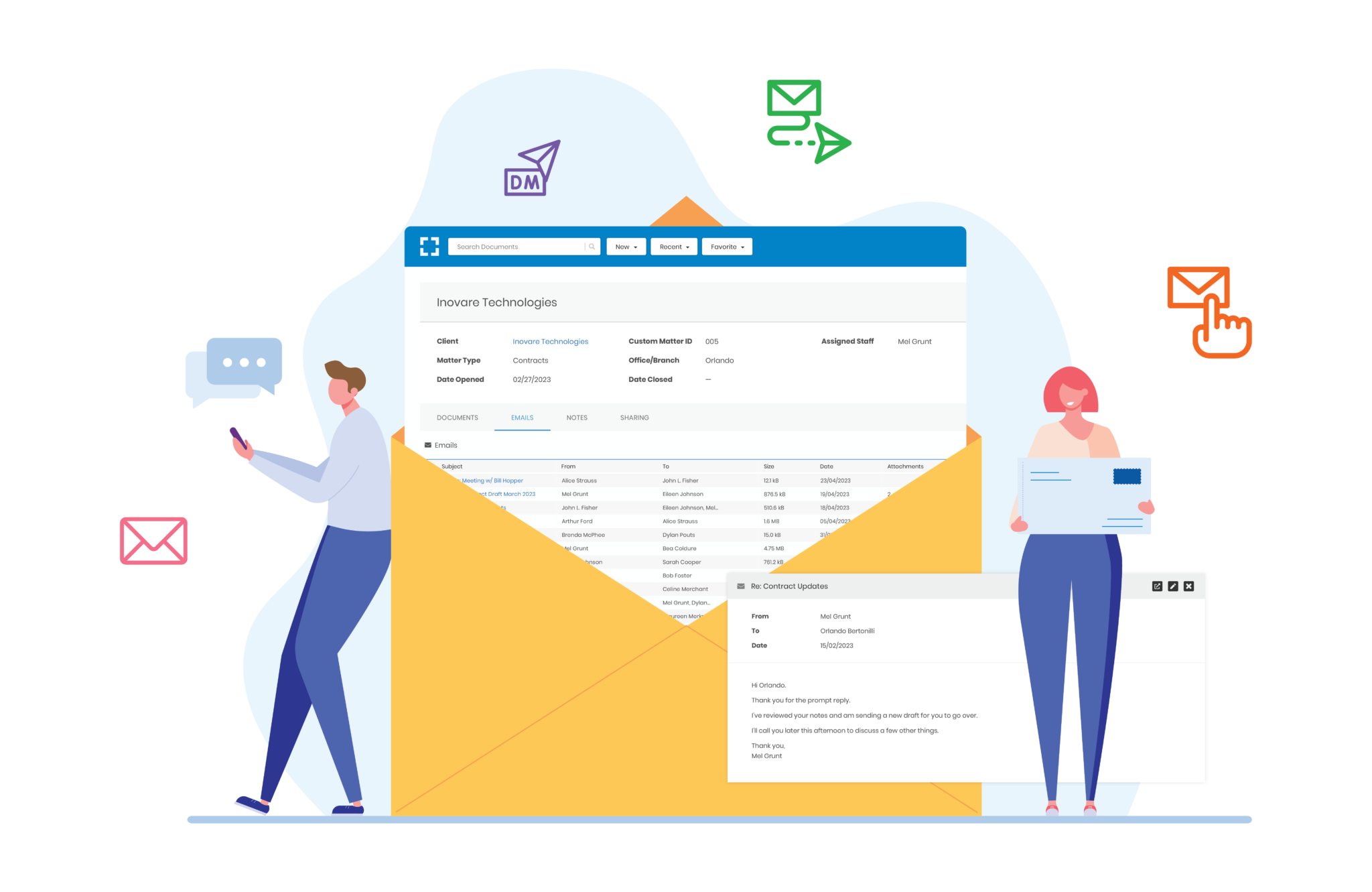 Email management Features | Cloud-Based Law Firm Software | LexWorkplace
