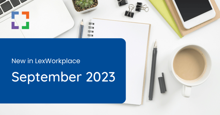 New in LexWorkplace: September 2023