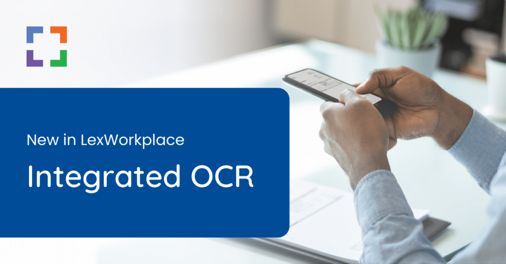 New in LexWorkplace: Integrated OCR