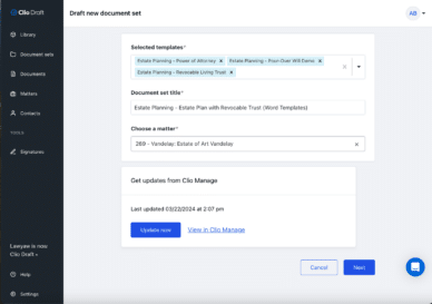 Clio Draft Review | LexWorkplace