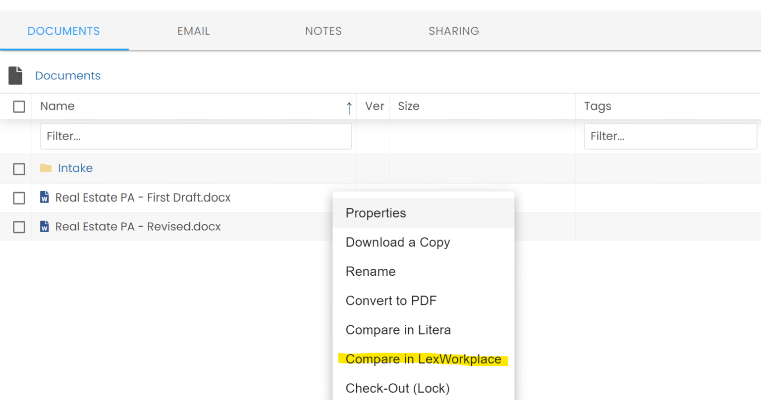 New in LexWorkplace: Litera Compare Integration + Inline Document Compare